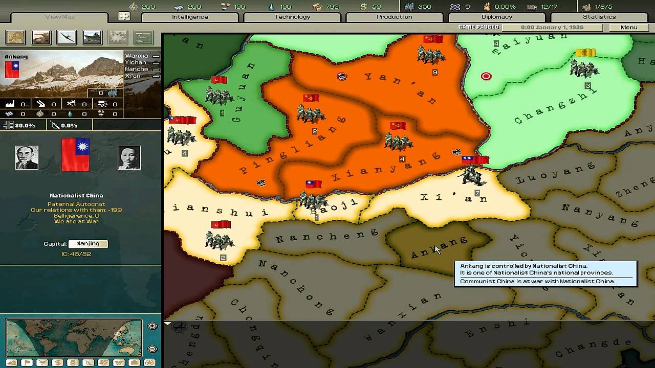 Hearts Of Iron II: 2nd Tutorial (Communist China) - YouTube