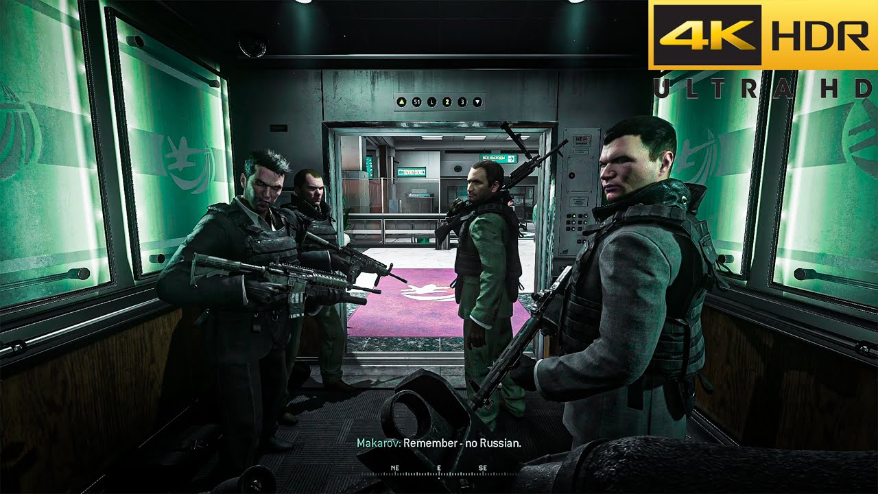 No Russian Mission Scene - Call Of Duty Modern Warfare 2 Remastered (4K ...