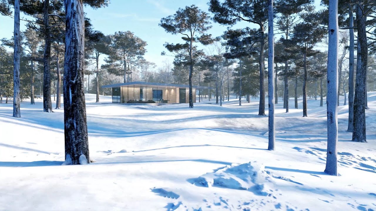 CGSOREAL - Forest Snow Scene D5 Render(Model Download) - YouTube