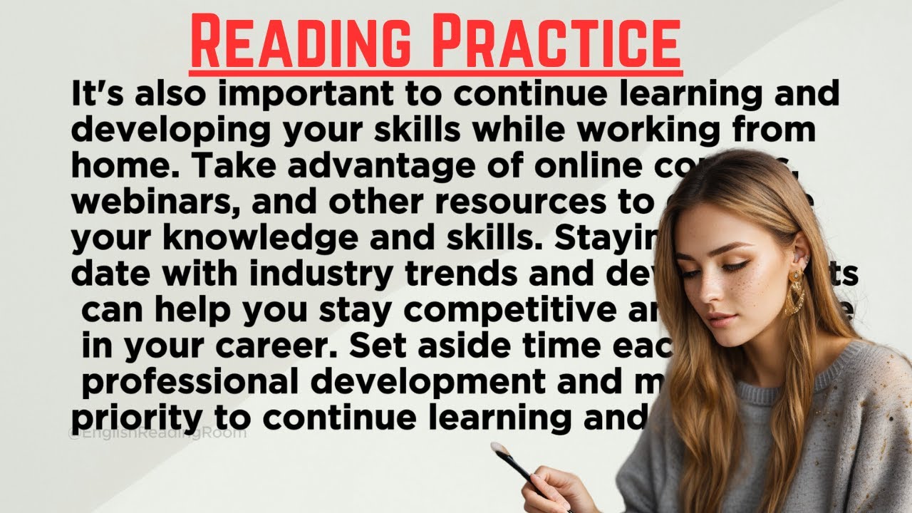 Reading Practice | Tips for Working from Home - YouTube