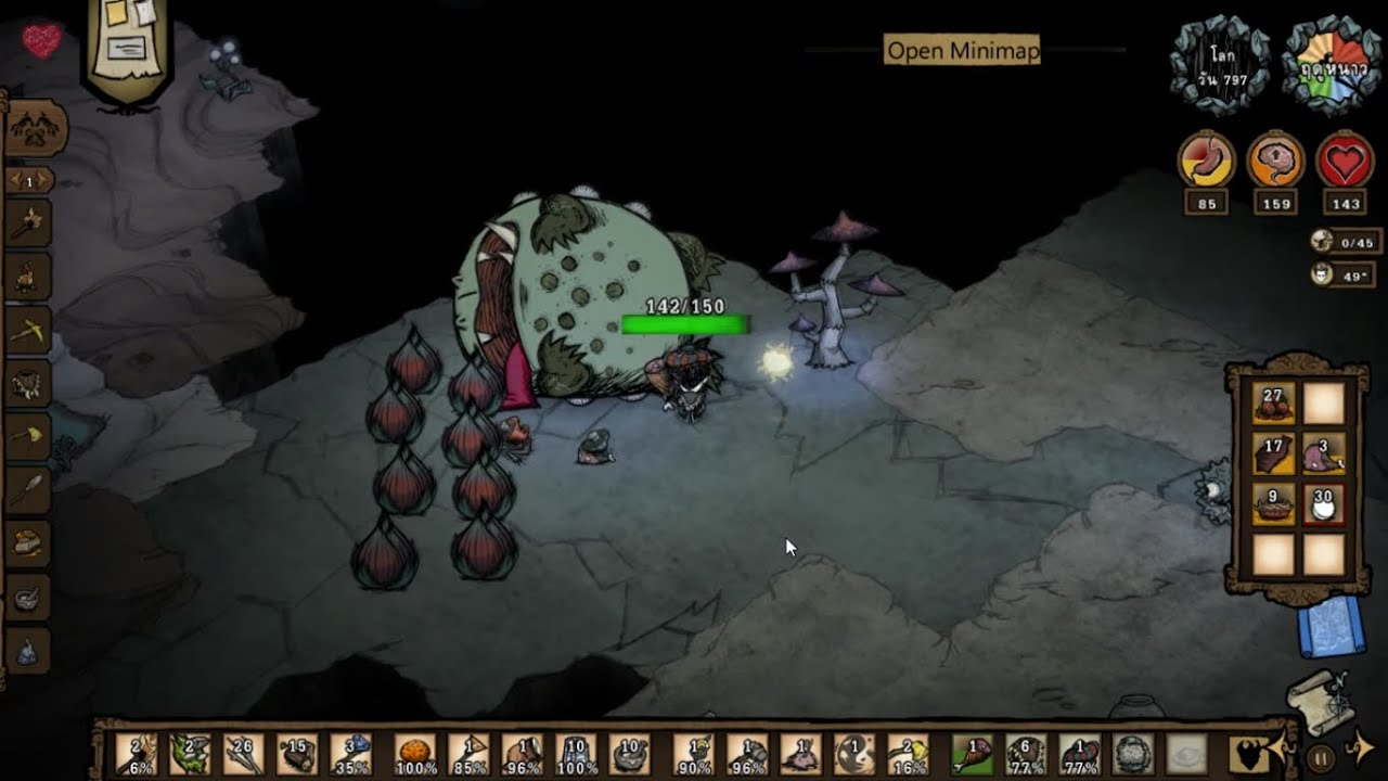 Don't starve together killing Boss Toadstool เหลี่ยมใส่บอสคางคก - YouTube