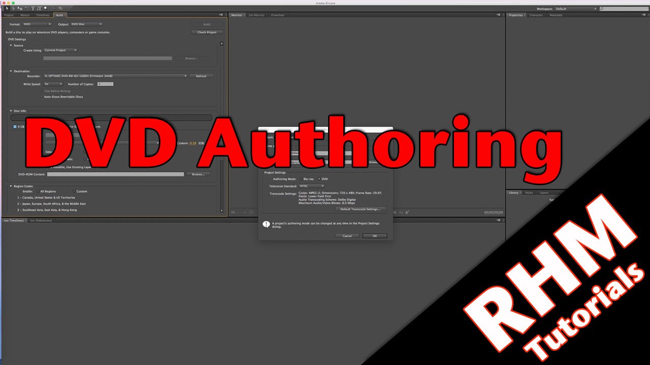 DVD Authoring: Part 2 (Adobe Encore) - YouTube