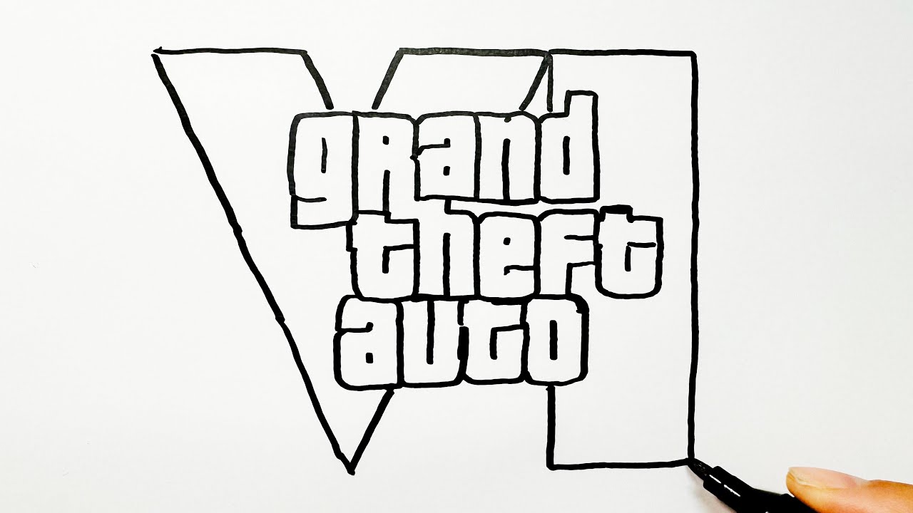 How to Draw the GTA 6 Logo - YouTube