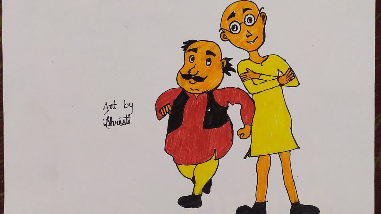 how to draw from motu patlu|| easy step-by-step motu patlu....|| - YouTube