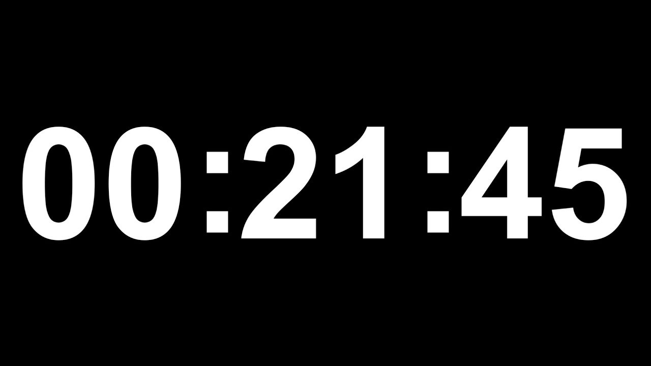 21 Minute and 45 Second Minute and Second Timer ⏲️ - YouTube