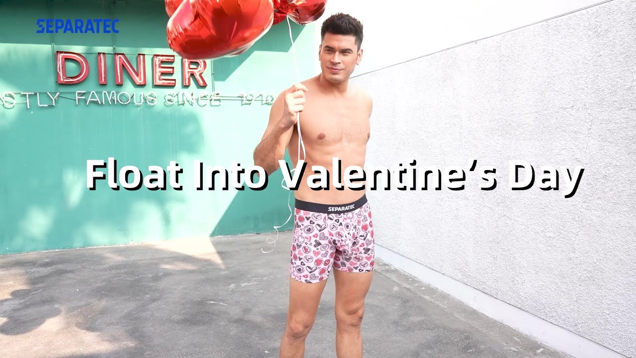 Float Into Valentine’s Day | Pink Heart Print Boxer Briefs & Balloons ...