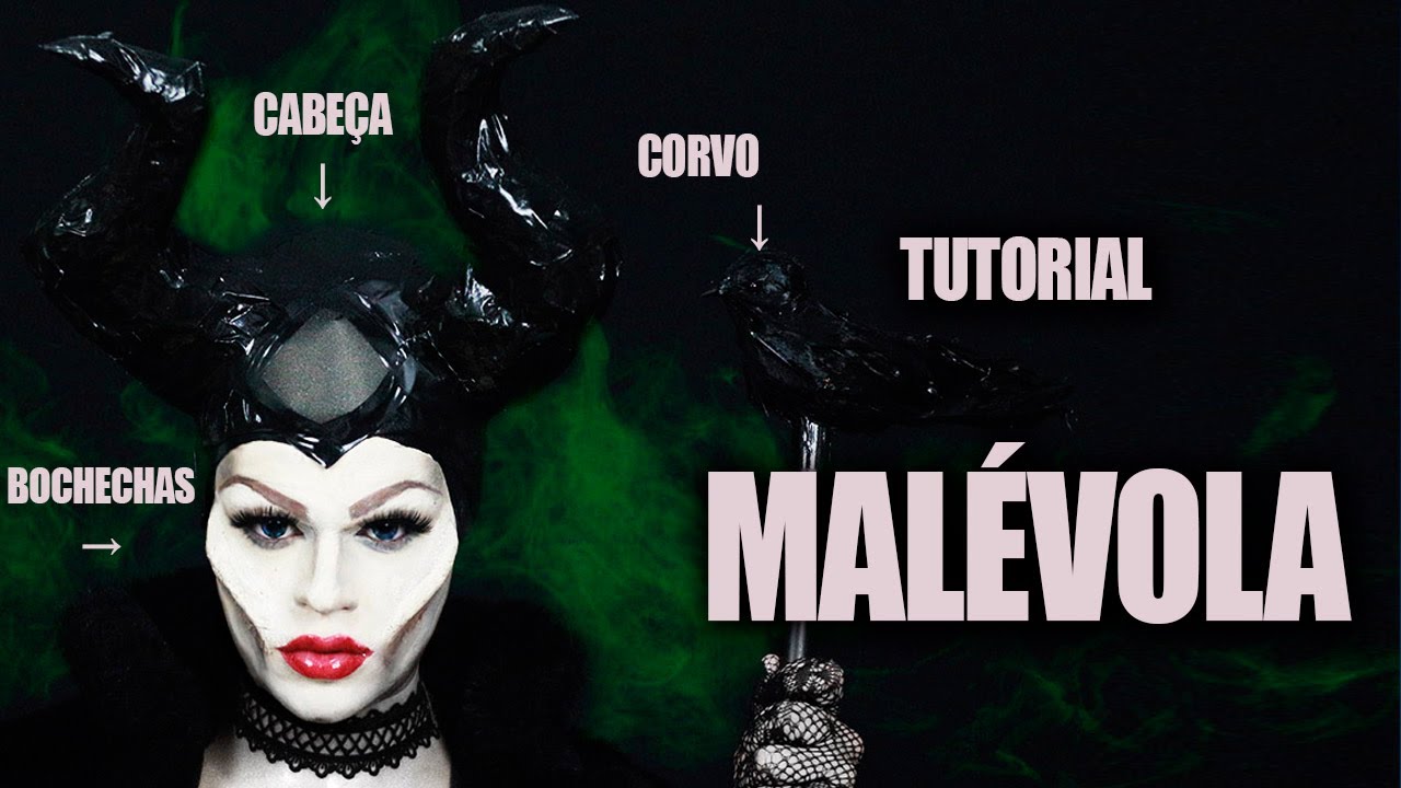Tutorial Completo Malévola : Chifres Bochechas Corvo | Maleficent : Horns Cheek Crow - YouTube