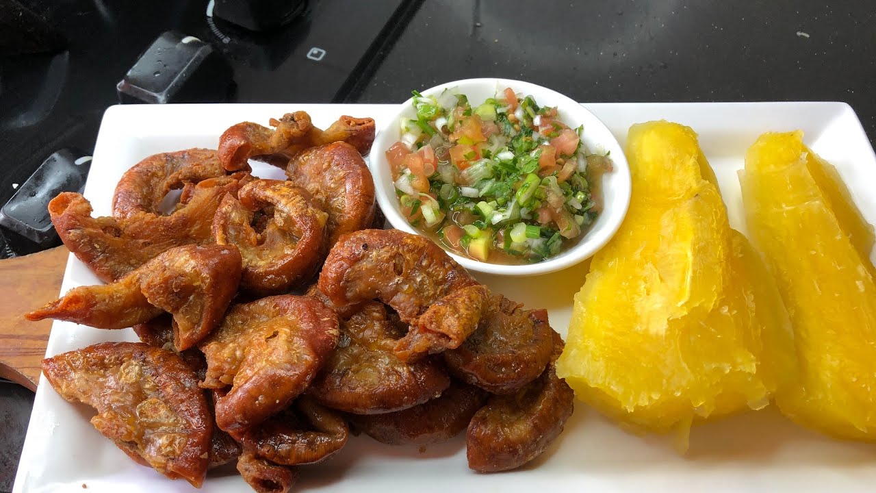 Como preparar chunchullo o chunchurria deliciosa y crujiente - YouTube