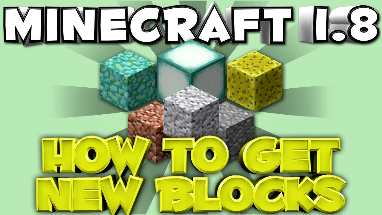 How to get New Minecraft 1.8.1 Blocks - YouTube