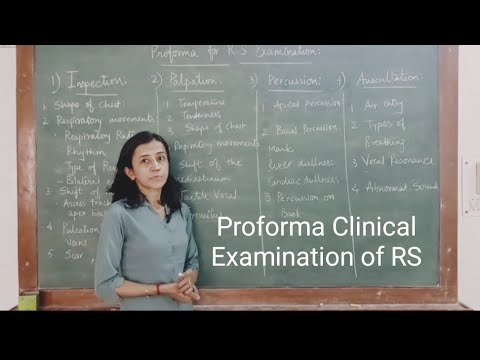 Respiratory System Examination | Proforma #clinicalexamination - YouTube