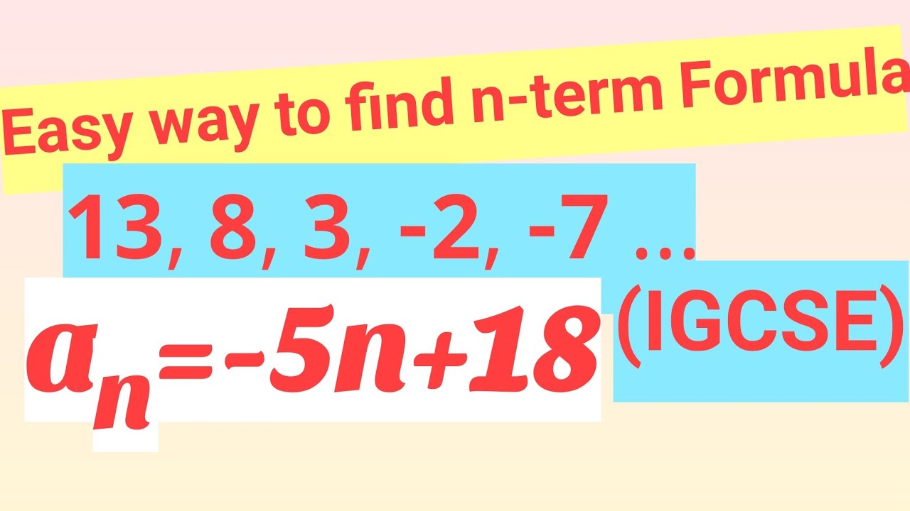 Easy way, to Find General Term of a Sequence | General Term of a ...