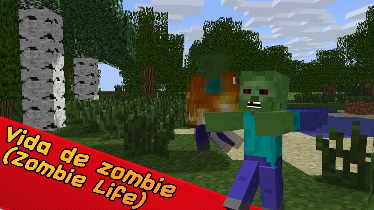 Vida de zombie (Zombie life) - minecraft animation - Mine imator - YouTube