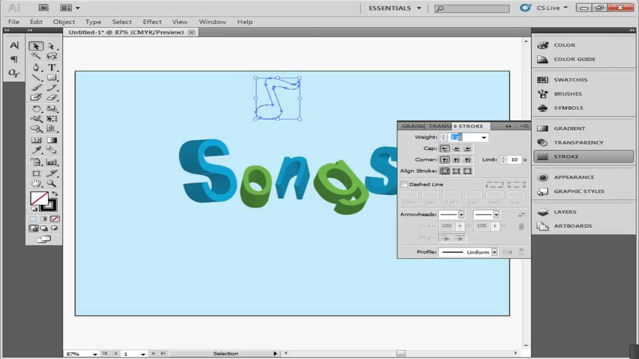 How to make a 3D Letter Design in Adobe Illustrator - YouTube