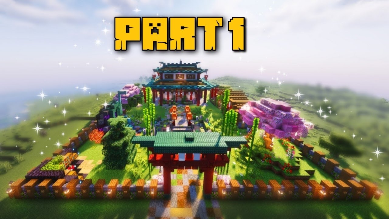 Building a Majestic Japanese Castle in Minecraft 🏯 " Part 1 - YouTube