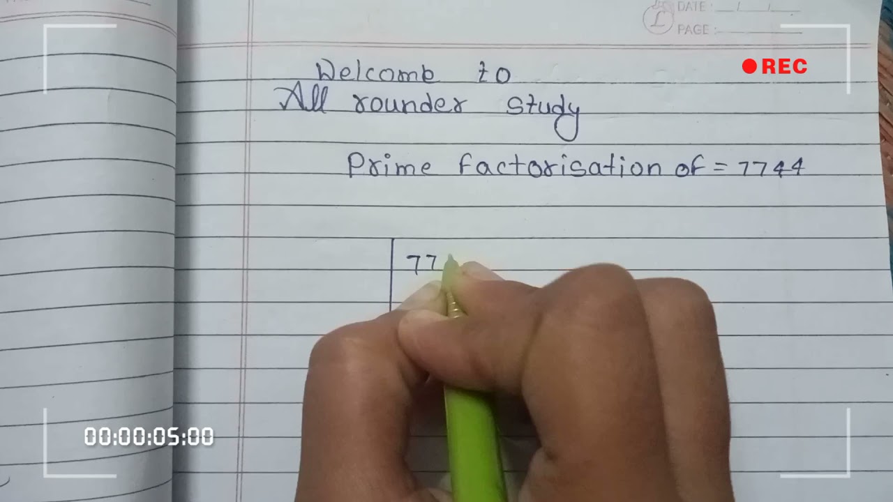 Prime factorization of 7744 - YouTube