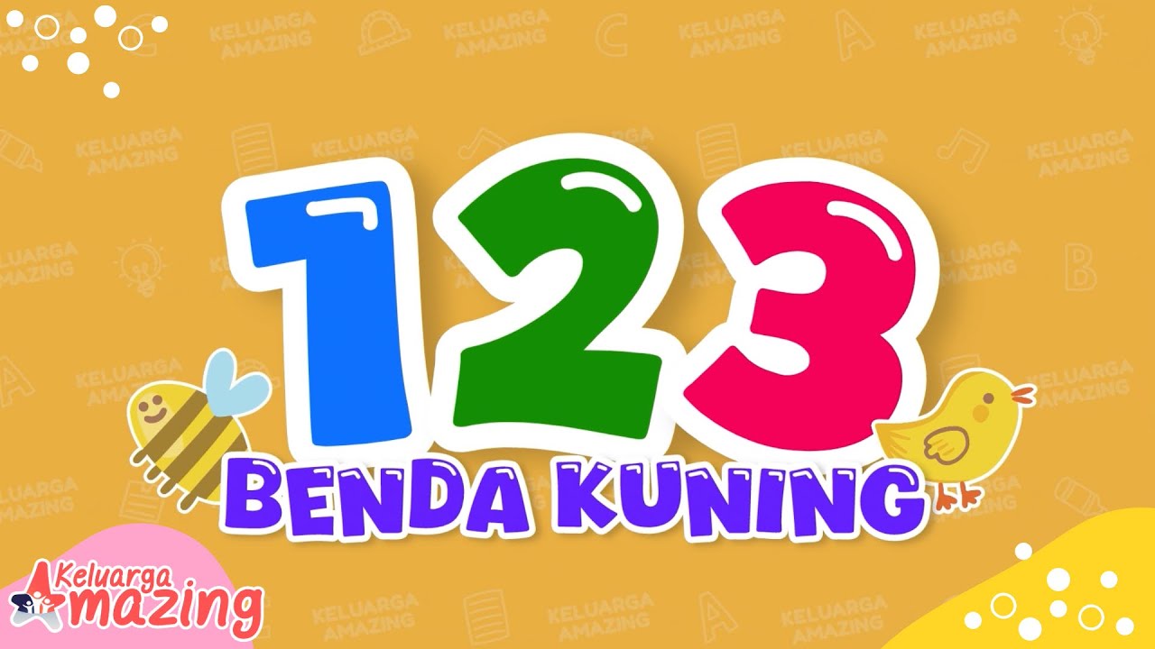 Belajar Mengenal Angka 1 sampai 10 Nama Benda Berwarna Kuning - YouTube
