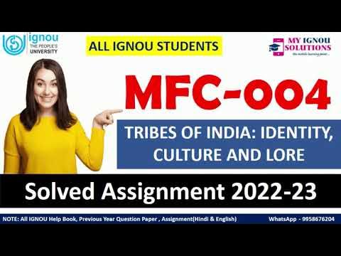 IGNOU MFC 004 SOLVED ASSIGNMENT 2022-23 | IGNOU Solved Assignment 2022-23 - YouTube