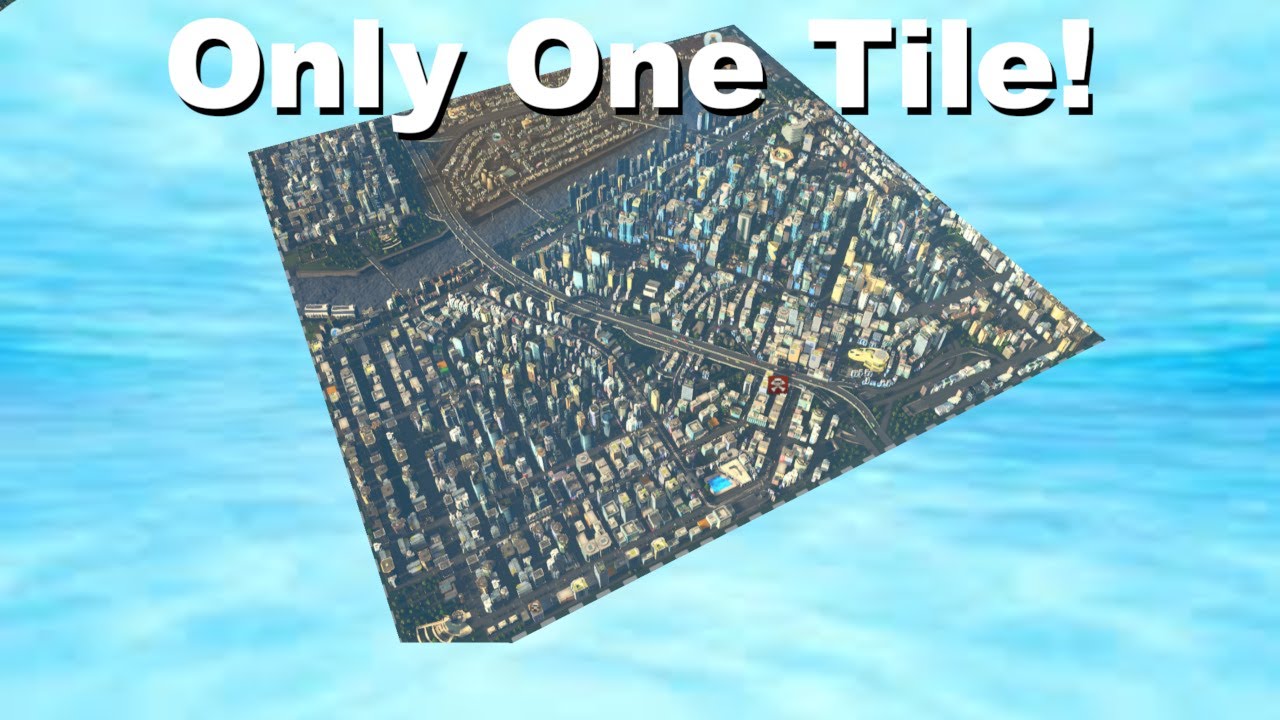 I built a city on only one tile! Cities Skylines Challenge! - YouTube