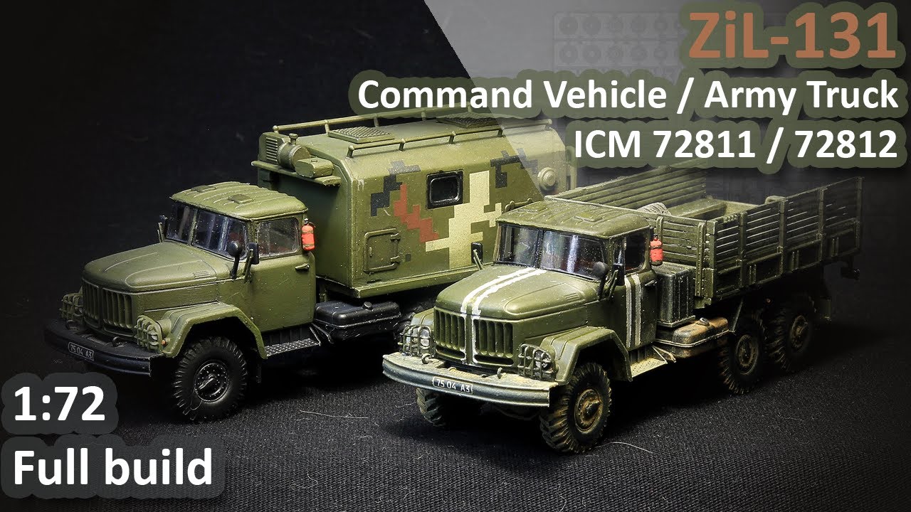 Zil - 131 Command Vehicle Zil - 131 Army Truck ICM 1/72 Full Build ...