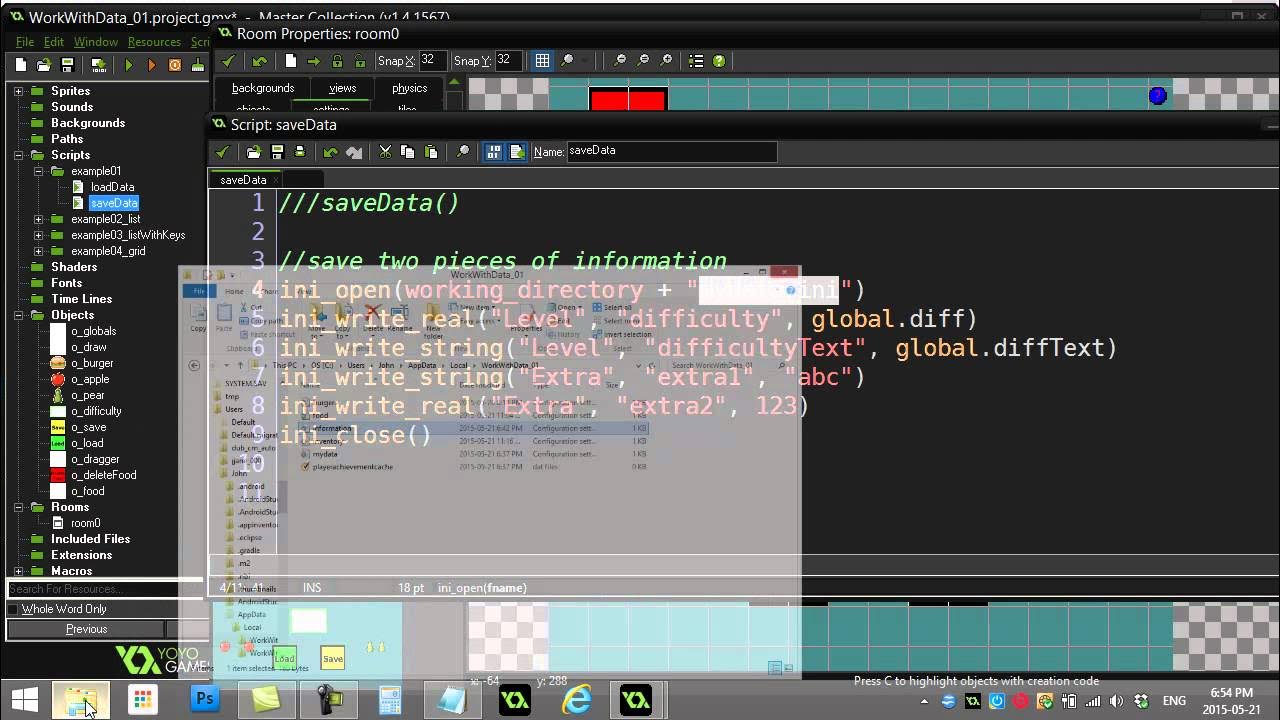 GPC 17-01-A (GameMaker ini File Read Write Basics) - YouTube