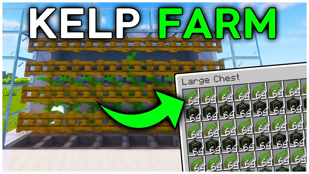 The MOST EFFICICENT Kelp Farm in Minecraft Java 1.21 (Tutorial) - YouTube