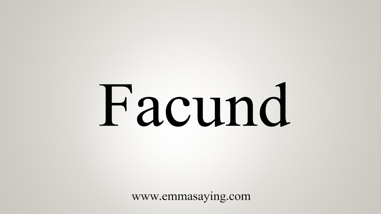 How To Say Facund - YouTube