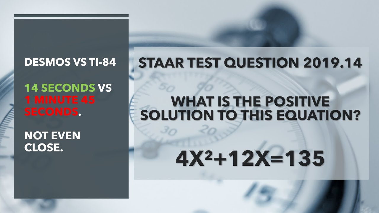 Time Trial: Desmos Test Mode vs TI-84 Plus C - YouTube