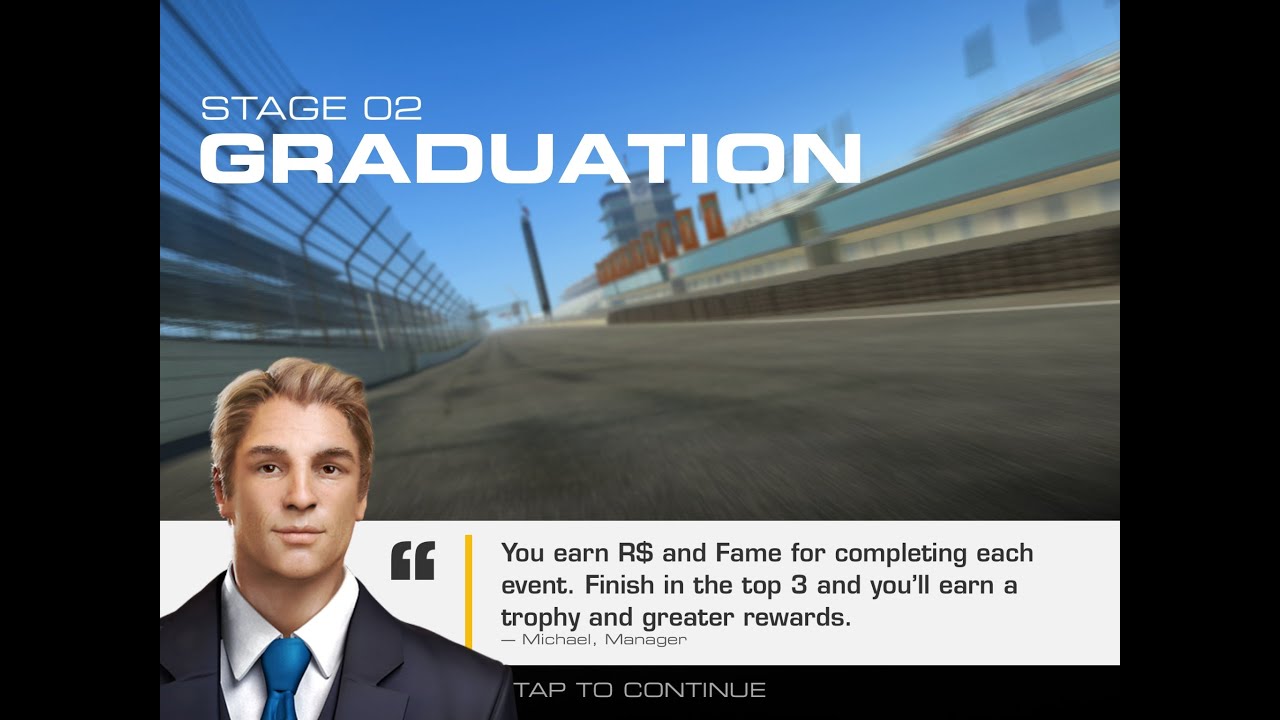 Racing School Basics Stage 02 Graduation Goal 1 2 and 3 Real Racing 3 ...