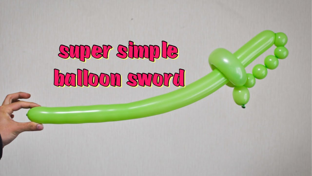 Super simple balloon sword tutorial - YouTube