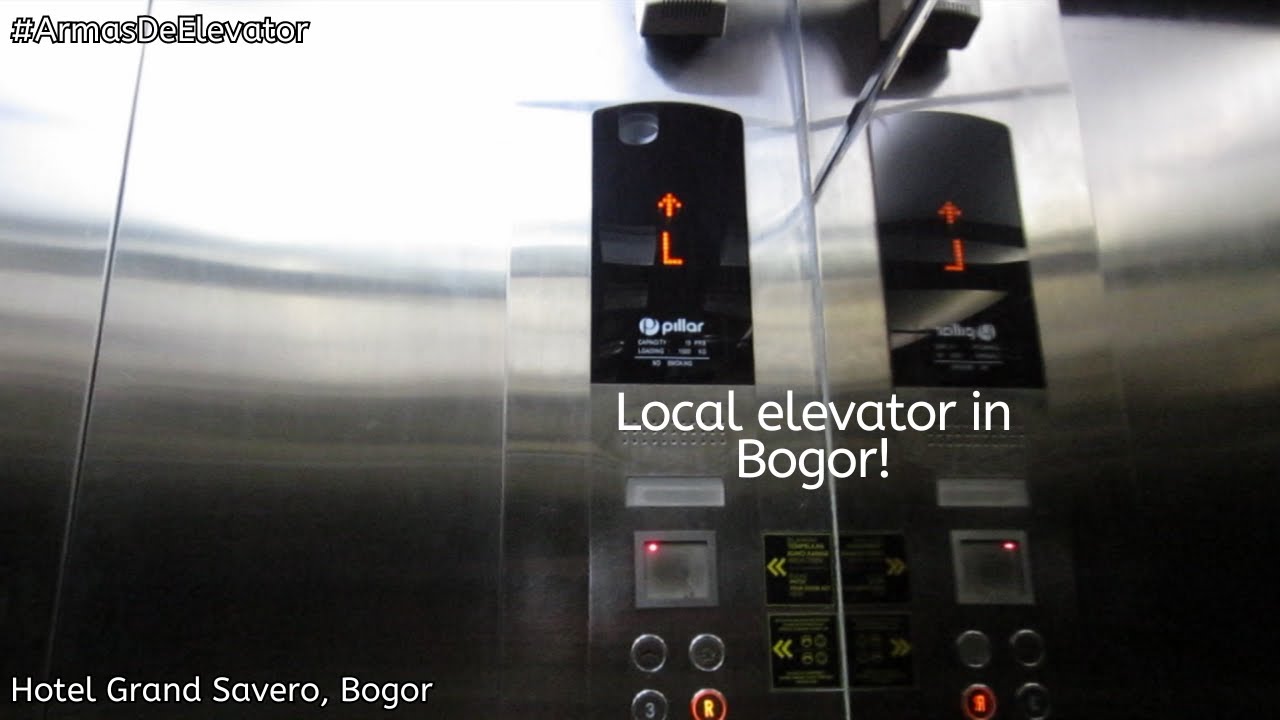Pillar elevator at Hotel Grand Savero, Bogor - YouTube