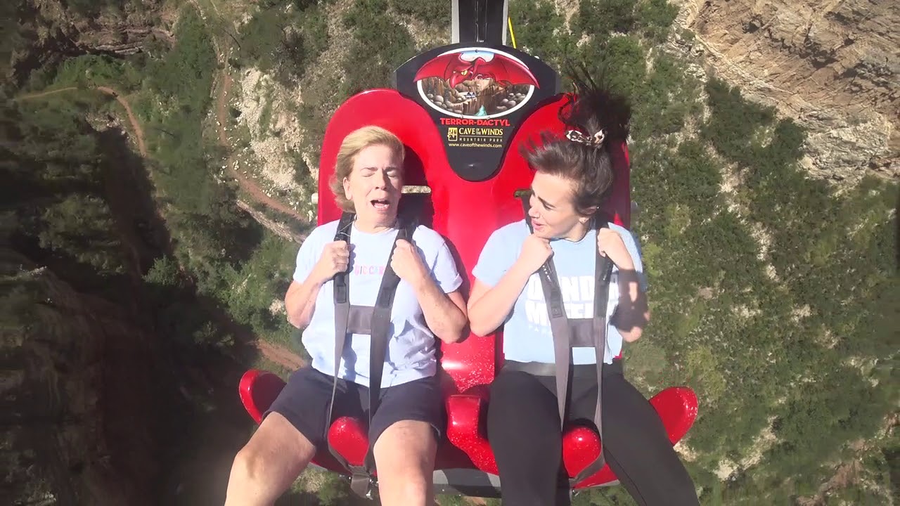 Terror-dactyl ride at Cave of the Winds in Colorado 2019 - YouTube