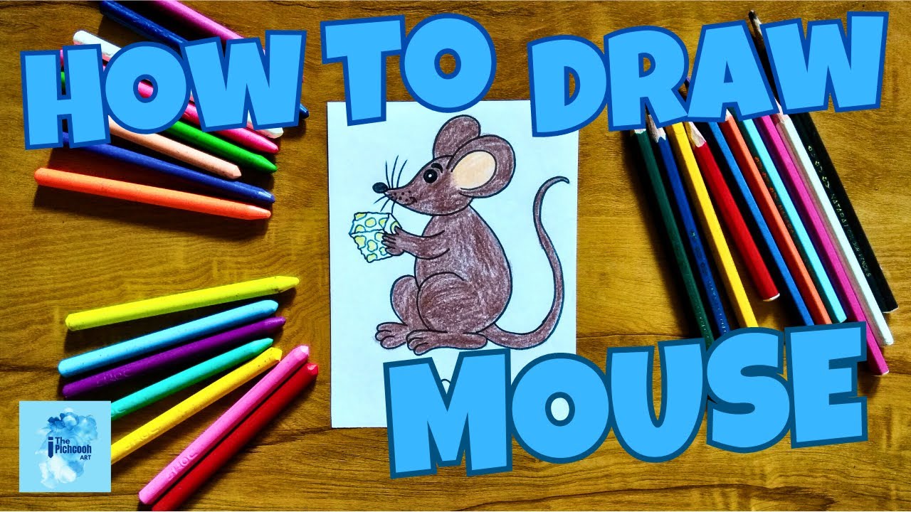 How to draw a MOUSE🐀 step by step easily for kids - Art tutorials for ...