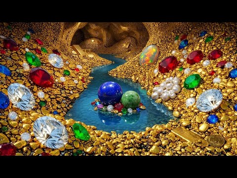 Deep Inside the Lava Cave, Gold and Emeralds Grew Among the Rocks