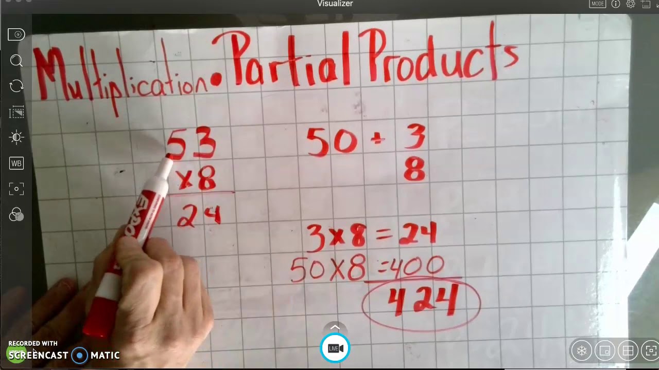Partial Products Multiplication - YouTube