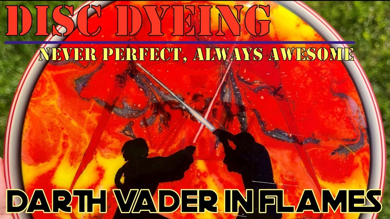 Disc Golf Dyeing Tutorial (and Giveaway) - Darth Vader in Flames - YouTube