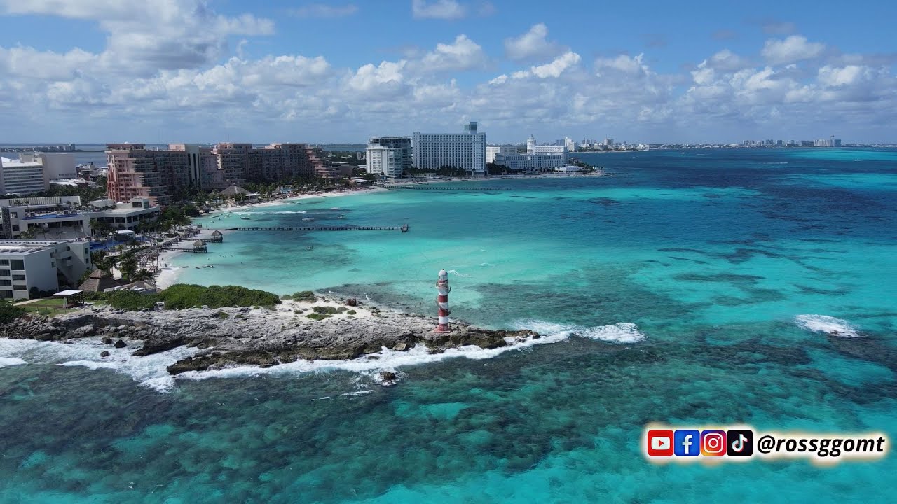 Faro de punta, Playa Caracol, Cancún, Quintana Roo, México. - YouTube