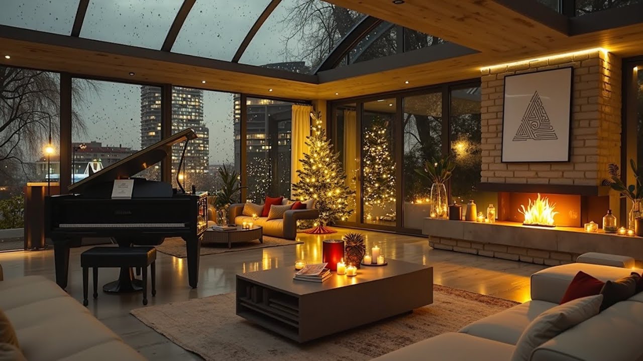 Cozy Jazz Piano for Luxury Christmas Night – Relaxing Winter Apartment ...