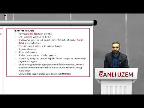 2027 MBSTS Akaid ve Kelam Demo Dersi - İbadiyye Fırkası Konusu