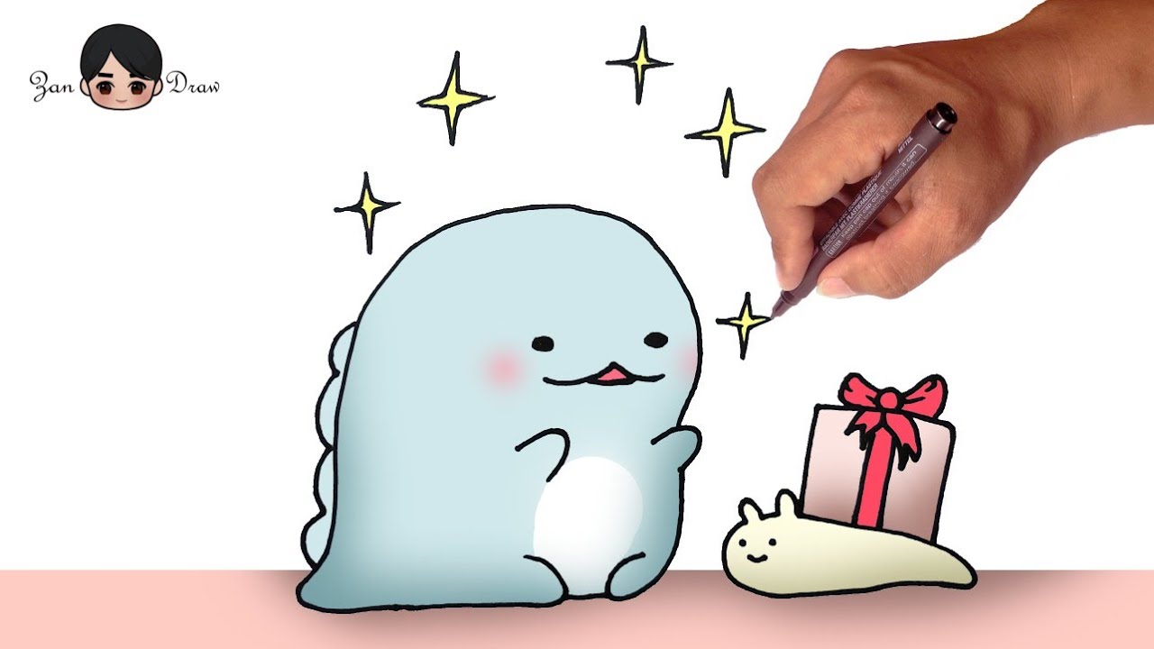 How to Draw Cute Tokage and Nisetsumuri | Sumikko Gurashi - YouTube