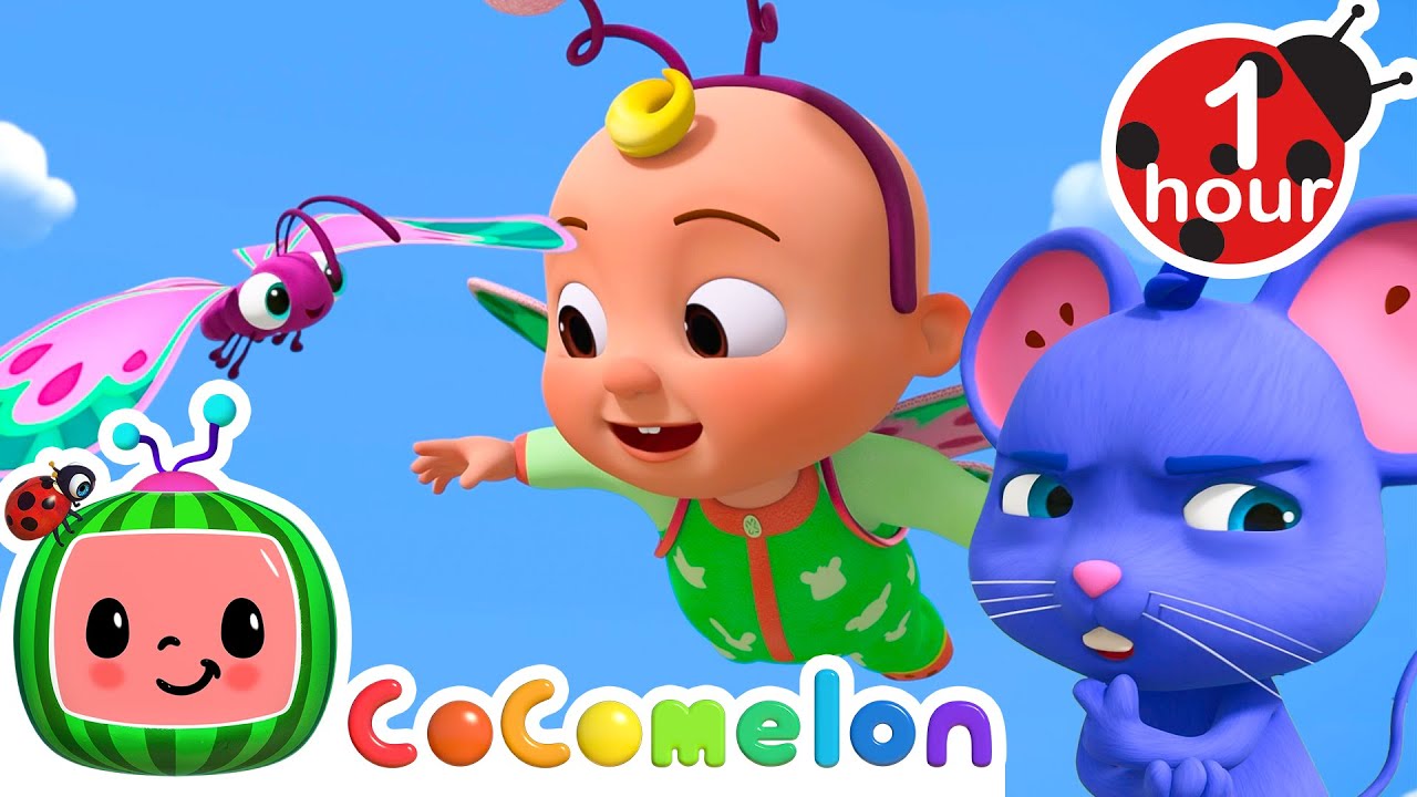 How Can JJ Fly Like a Butterfly? | 1 Hour CoComelon Animal Time Nursery ...