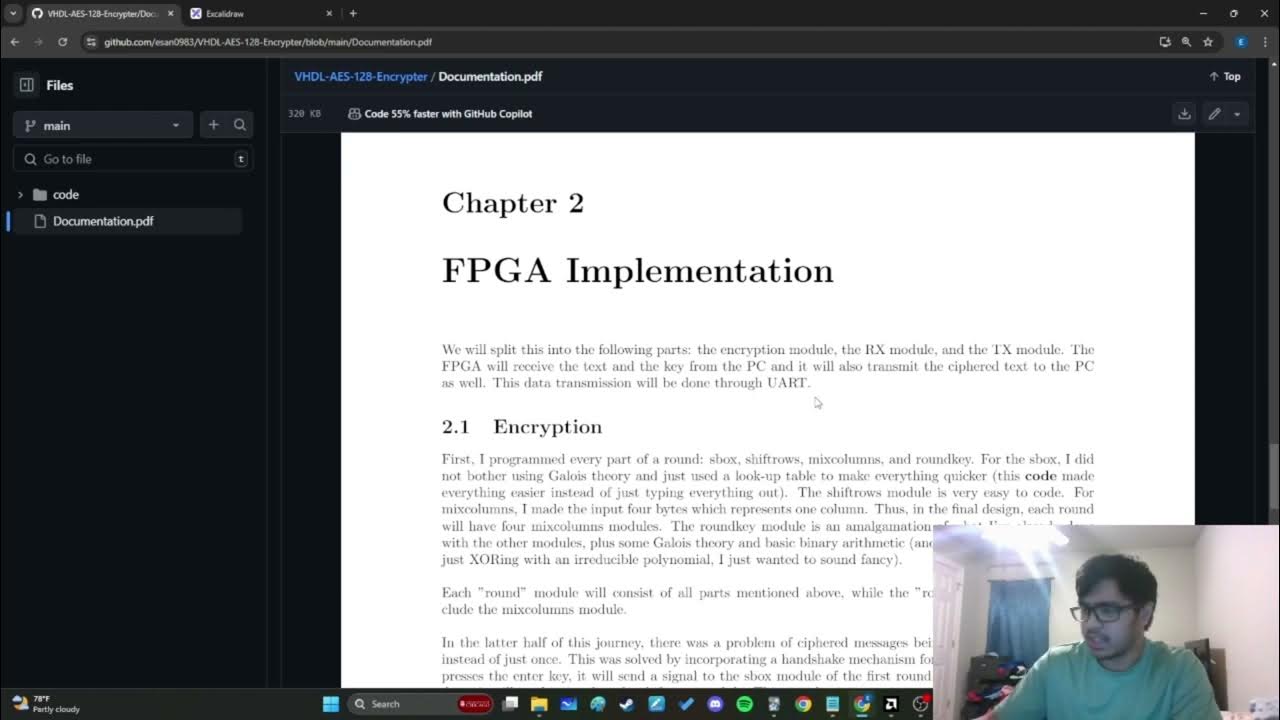 FPGA AES-128 Encryption Showcase + Explanations - YouTube