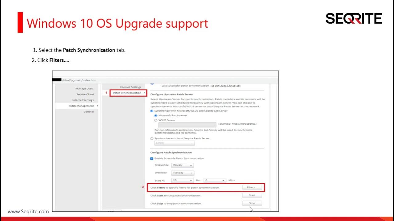 How to upgrade Windows 10 using Patch Management feature of Seqrite EPS SP5? - YouTube