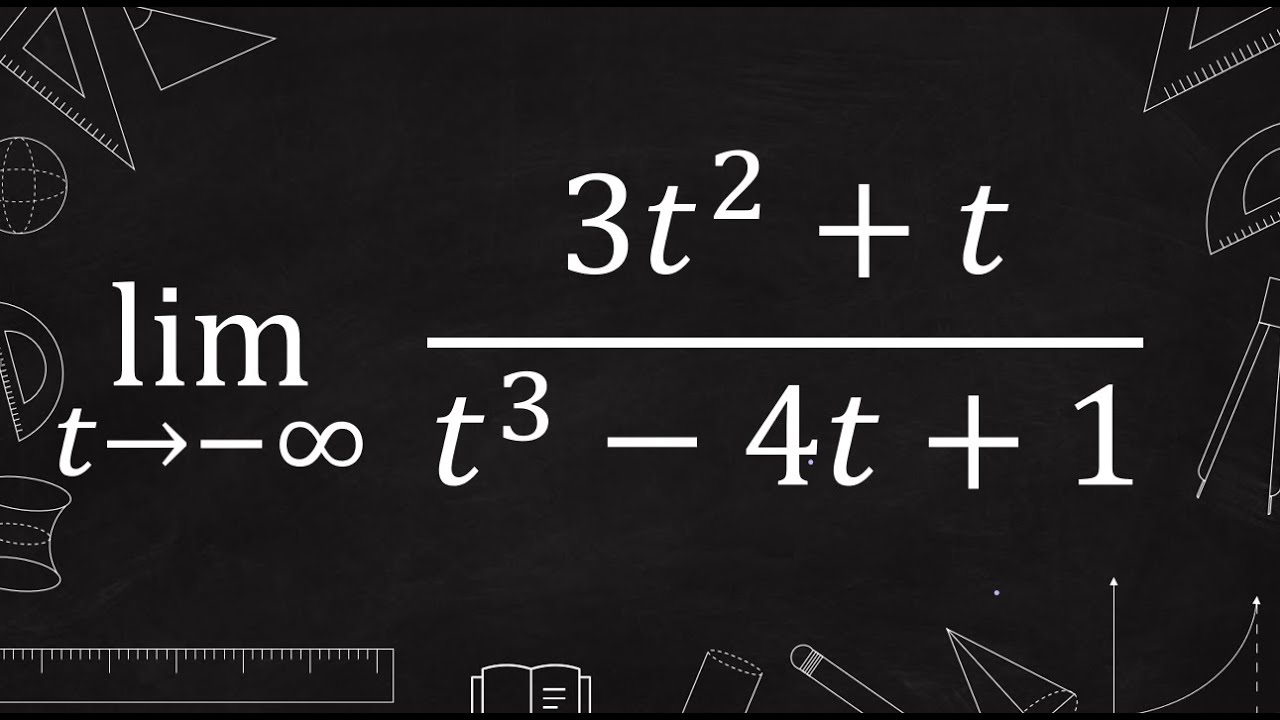 Limit Of T Goes To Negative Infinity 3t 2 t t 3 4t 1 YouTube