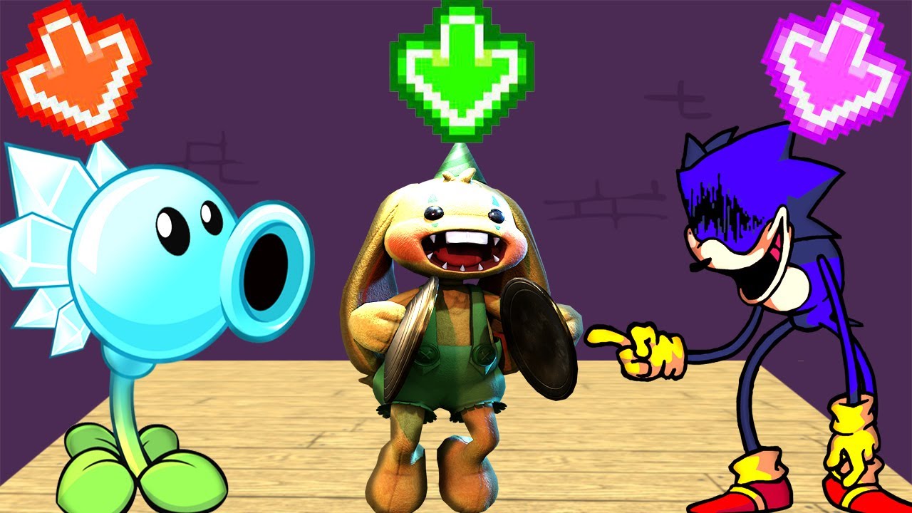 FNF Character Test - Gameplay vs Playground - SonAI, Snow Pea, Bunzo ...