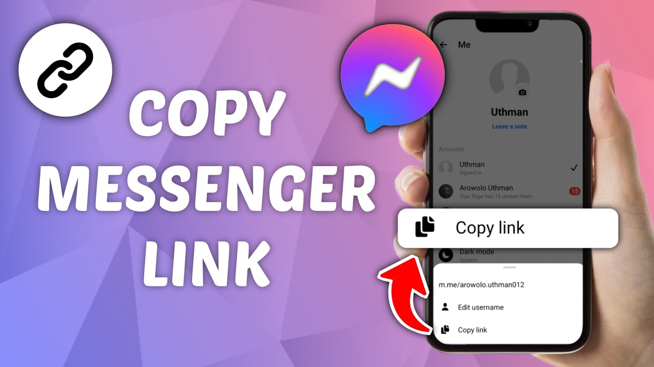 How to Copy Messenger Link (iPhone & Android) - YouTube