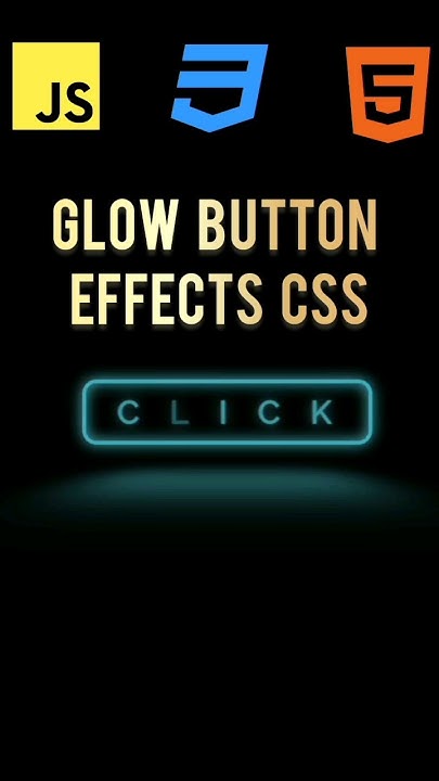 Glow Button Effect With Html Css Html Css Js Webdevelopment Frontend Youtube