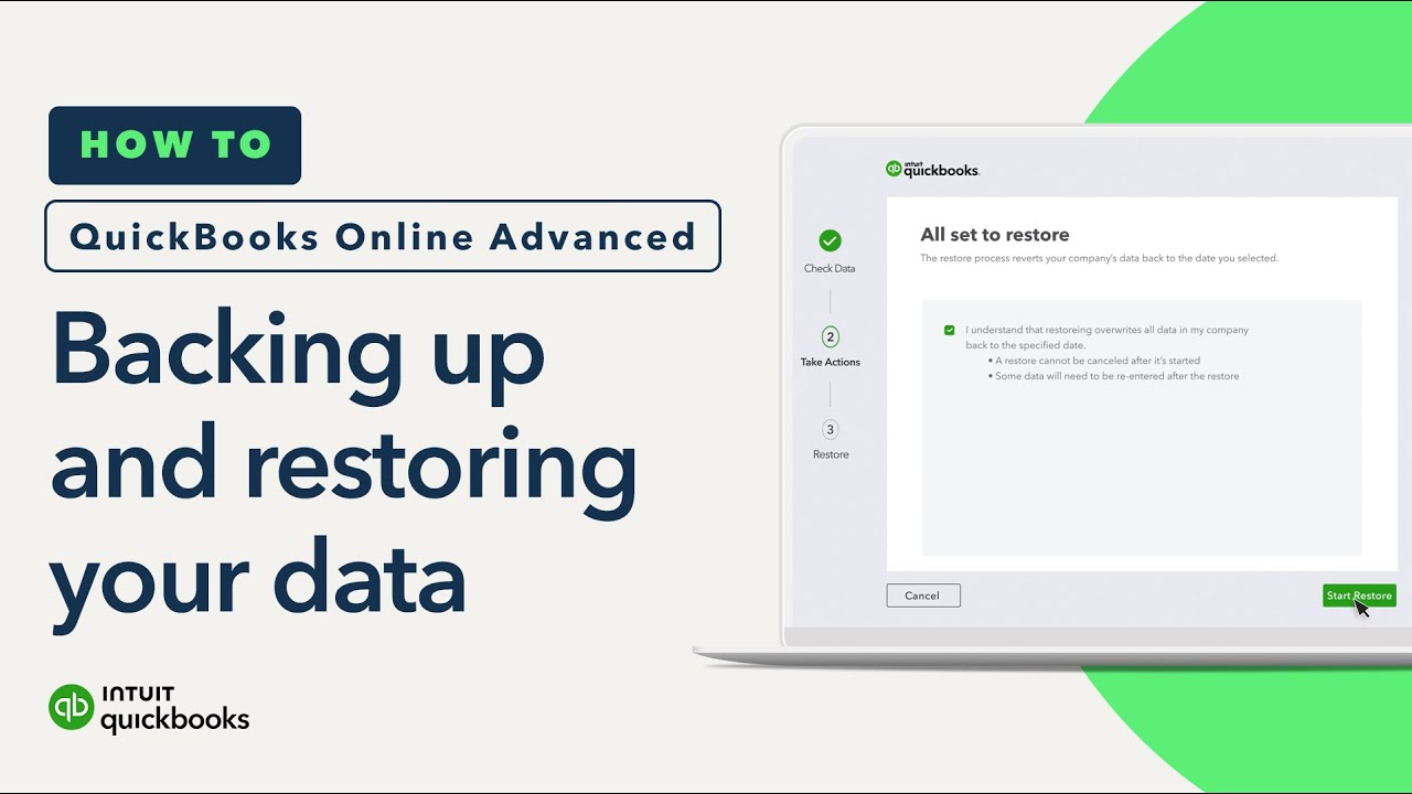 How to back up and restore your data | QuickBooks Online Advanced - YouTube