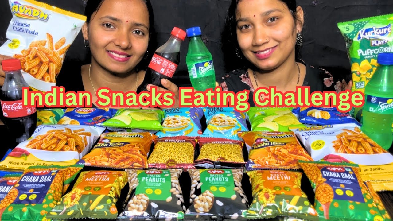 Indian Snacks Eating Challenge || Lay’s, Kurkure, Namkeen, Masala ...