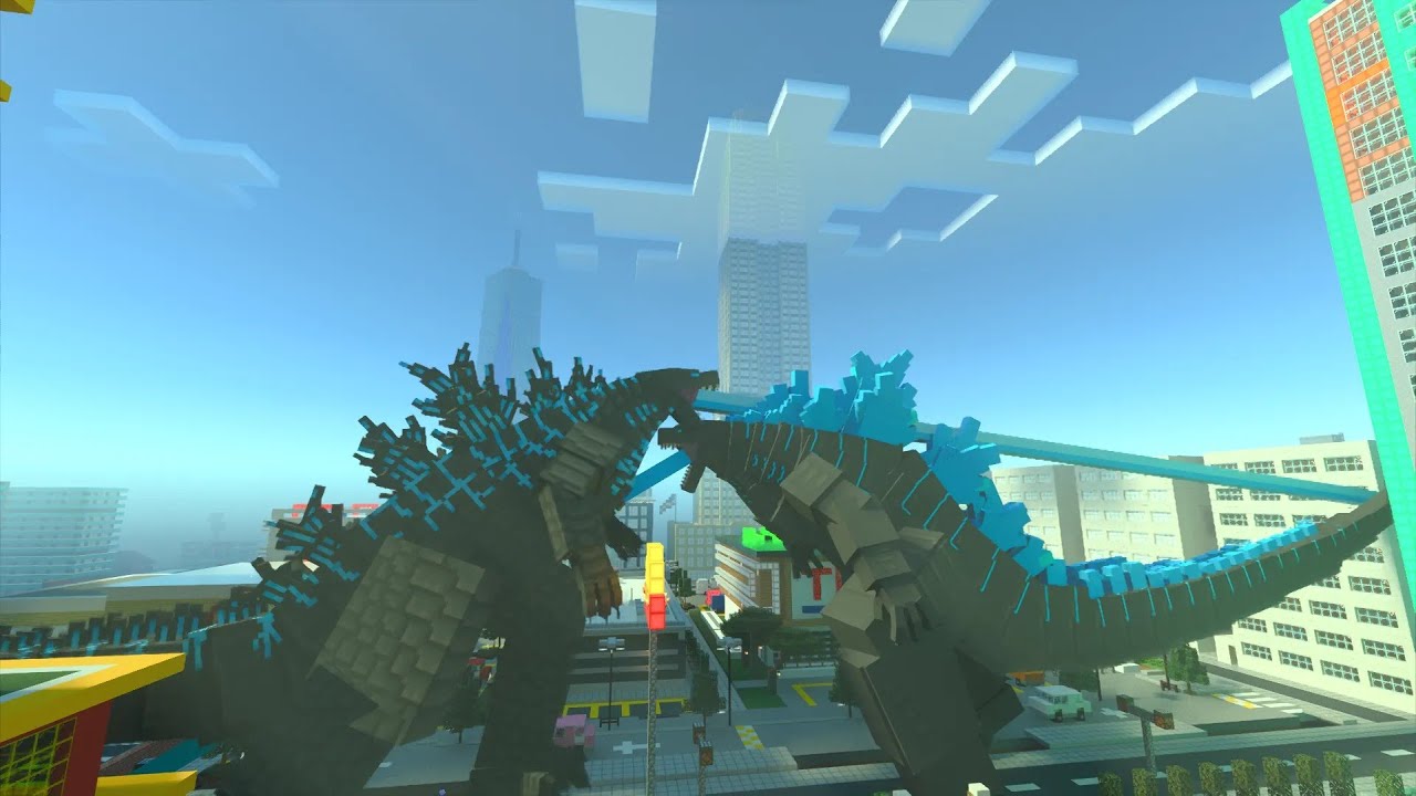 Old godzilla VS New godzilla Addon MCPE in Minecraft PE - MMCRAFT TV ...