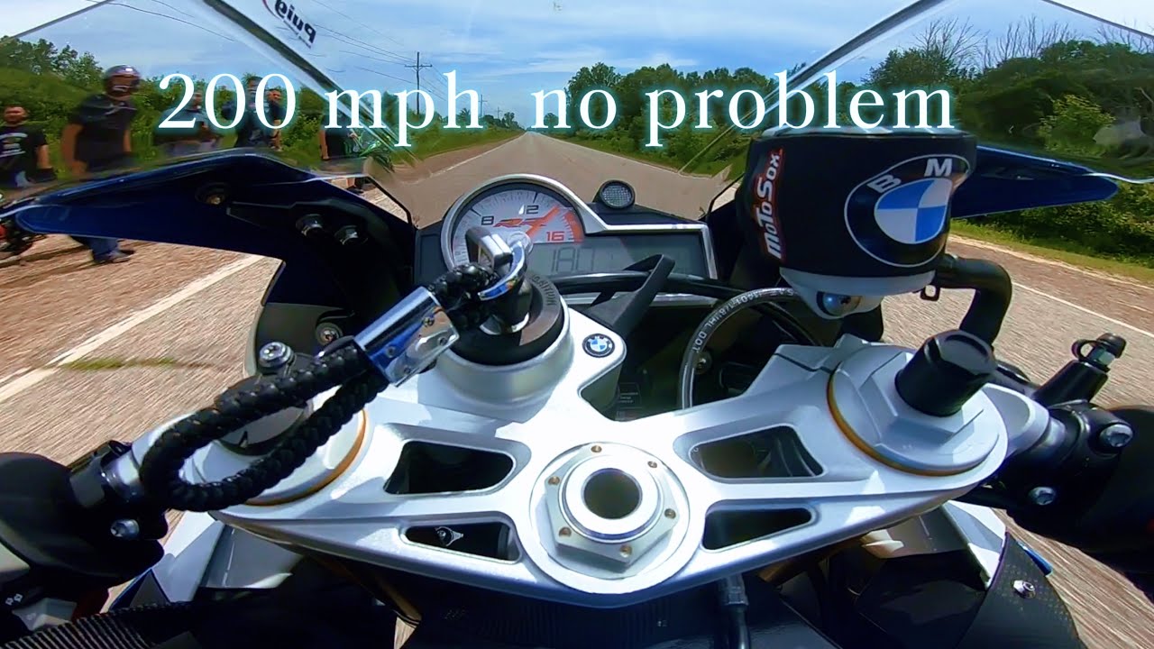 Motorcycle street racing 1 mile roll racing. BMW vs - YouTube